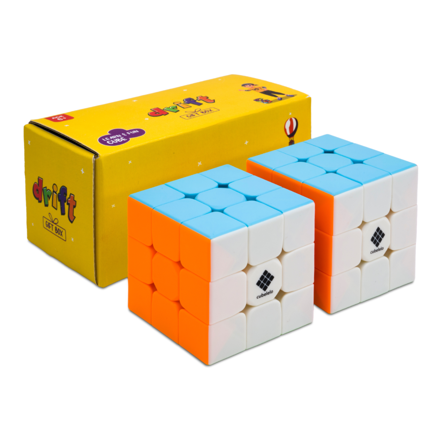 Buy Cubelelo Drift 3x3 Stickerless (Pack of 2) Gift Box | Cubelelo