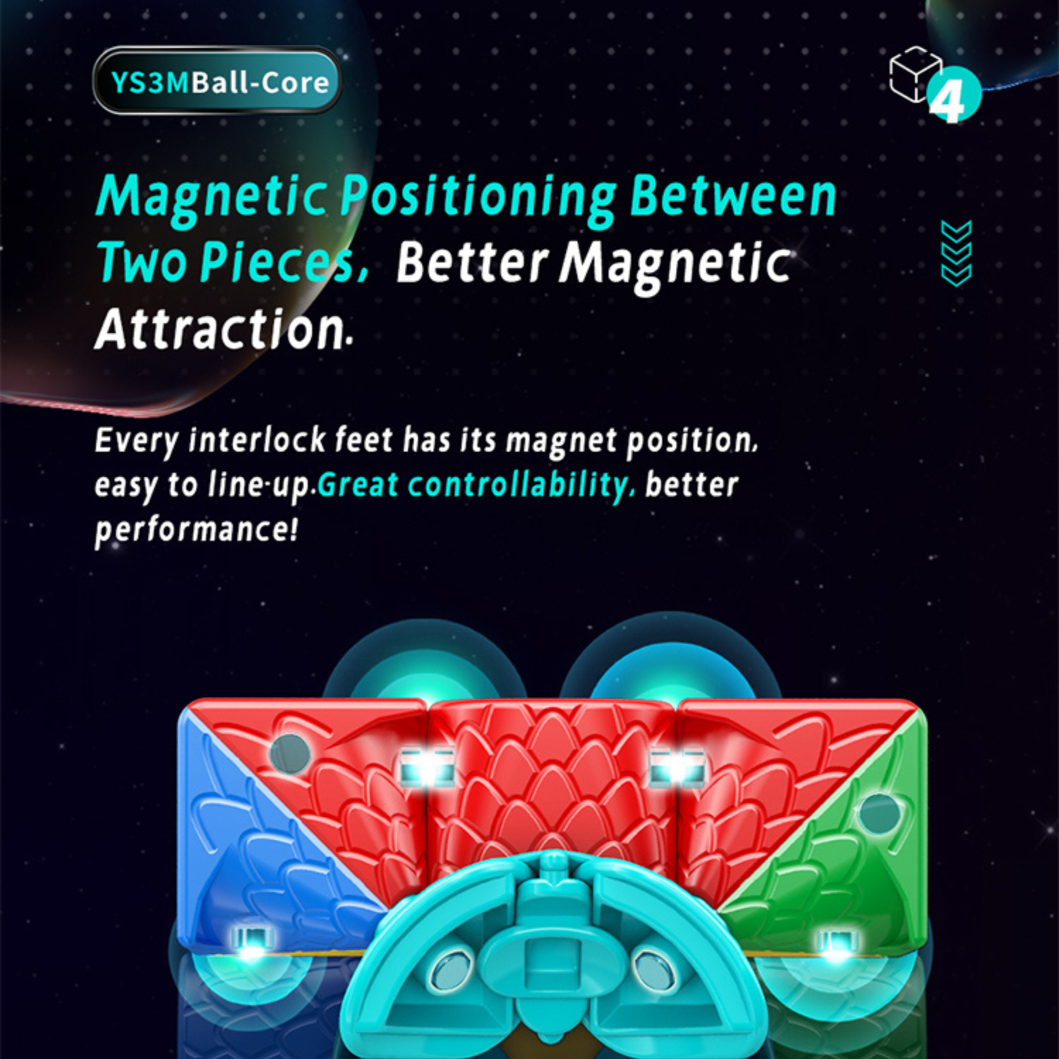 Buy MoYu HuaMeng YS3M MagLev 3x3 (Magnetic) Speed Cube Online | Cubelelo