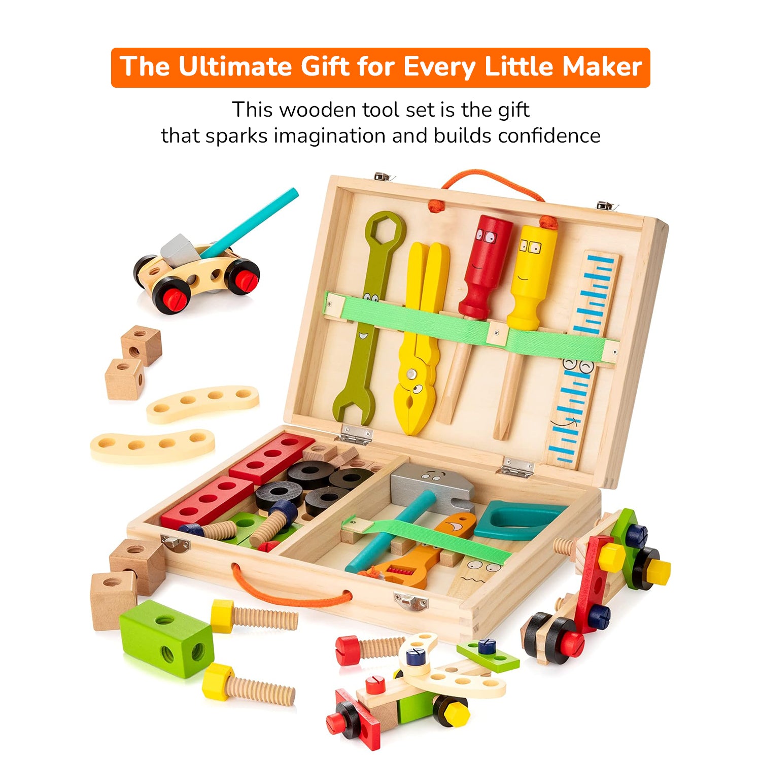 Buy Drift Premium Wooden Tool Box Kit (34 Pieces) | Cubelelo