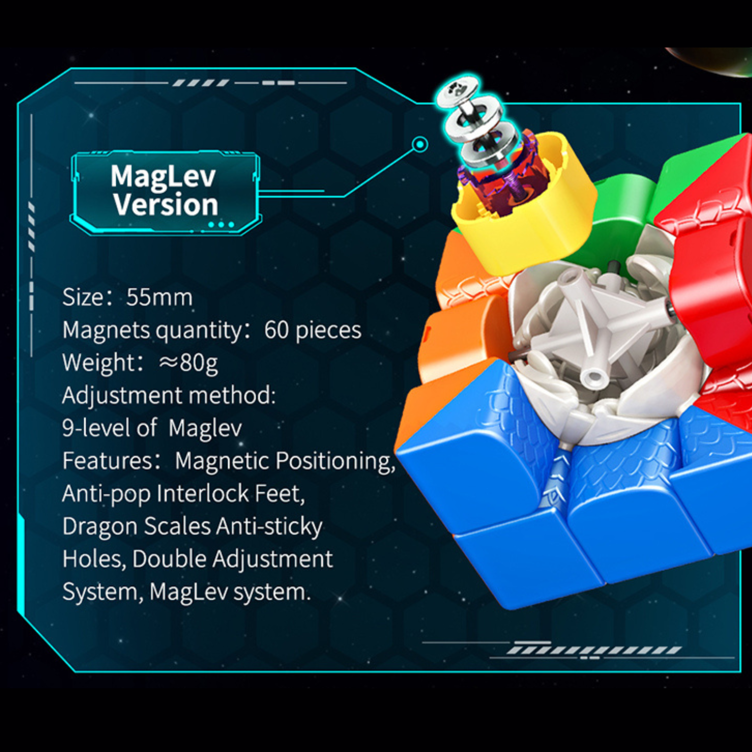Buy MoYu HuaMeng YS3M MagLev 3x3 (Magnetic) Speed Cube Online | Cubelelo