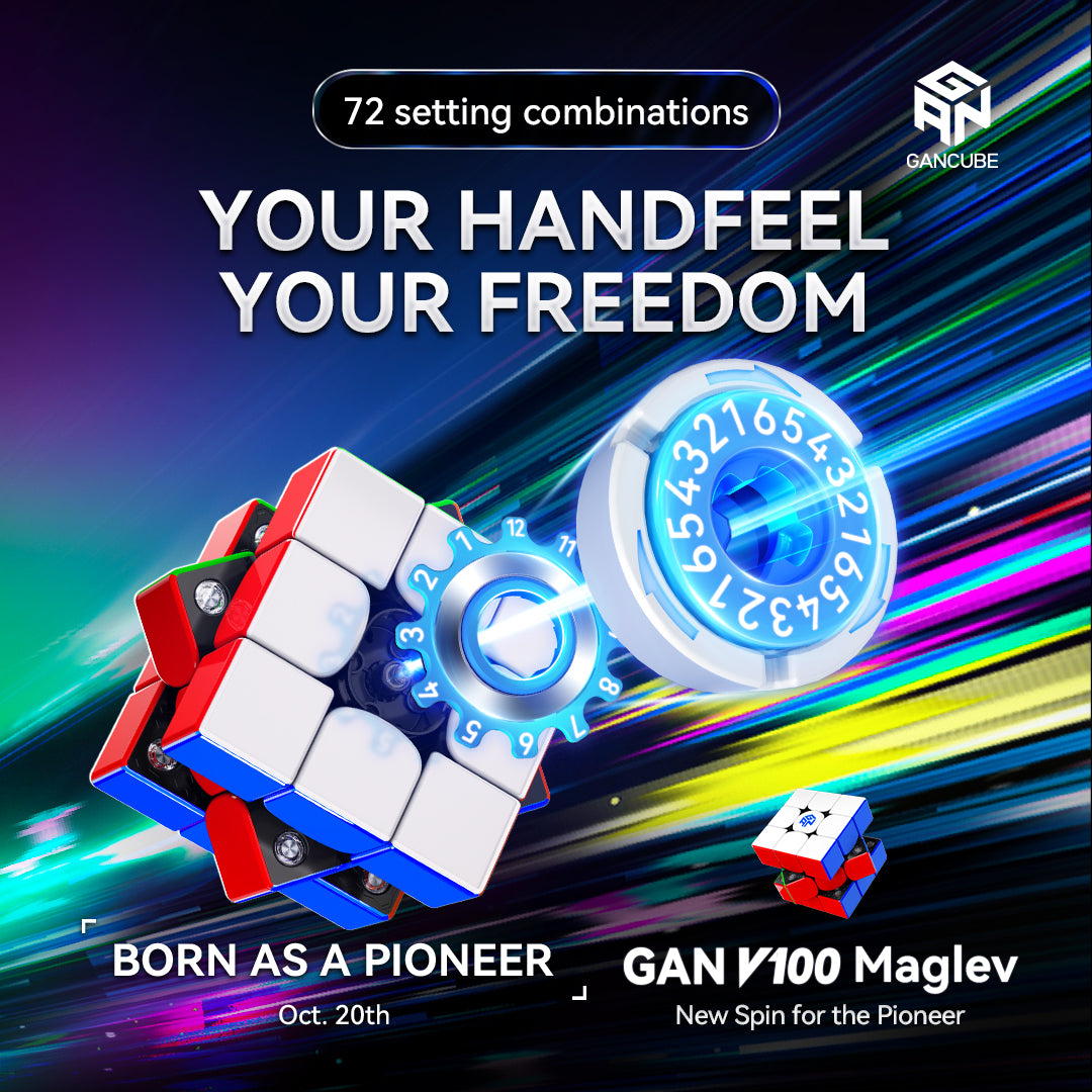 Buy GAN V100 3x3 (Magnetic, MagLev, Core Magnets, UV) Speed Cube Online ...