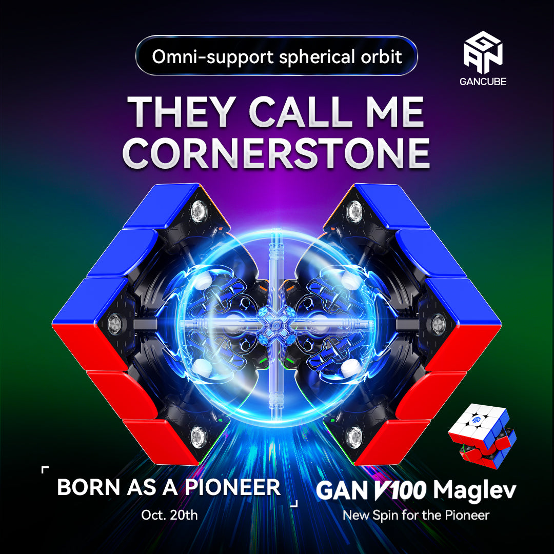 Buy GAN V100 3x3 (Magnetic, MagLev, Core Magnets, UV) Speed Cube Online ...