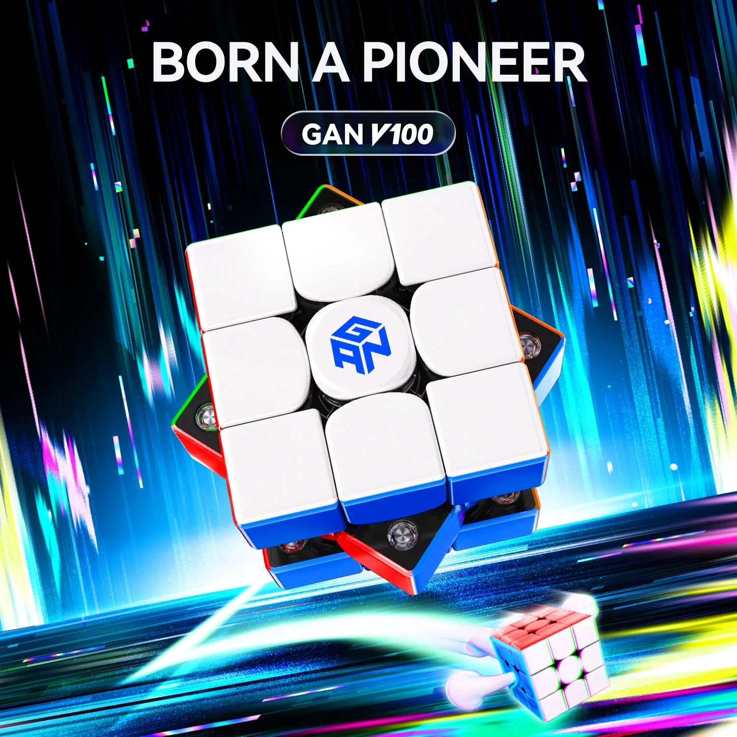 Buy GAN V100 3x3 (Magnetic, MagLev, Core Magnets, UV) Speed Cube Online ...