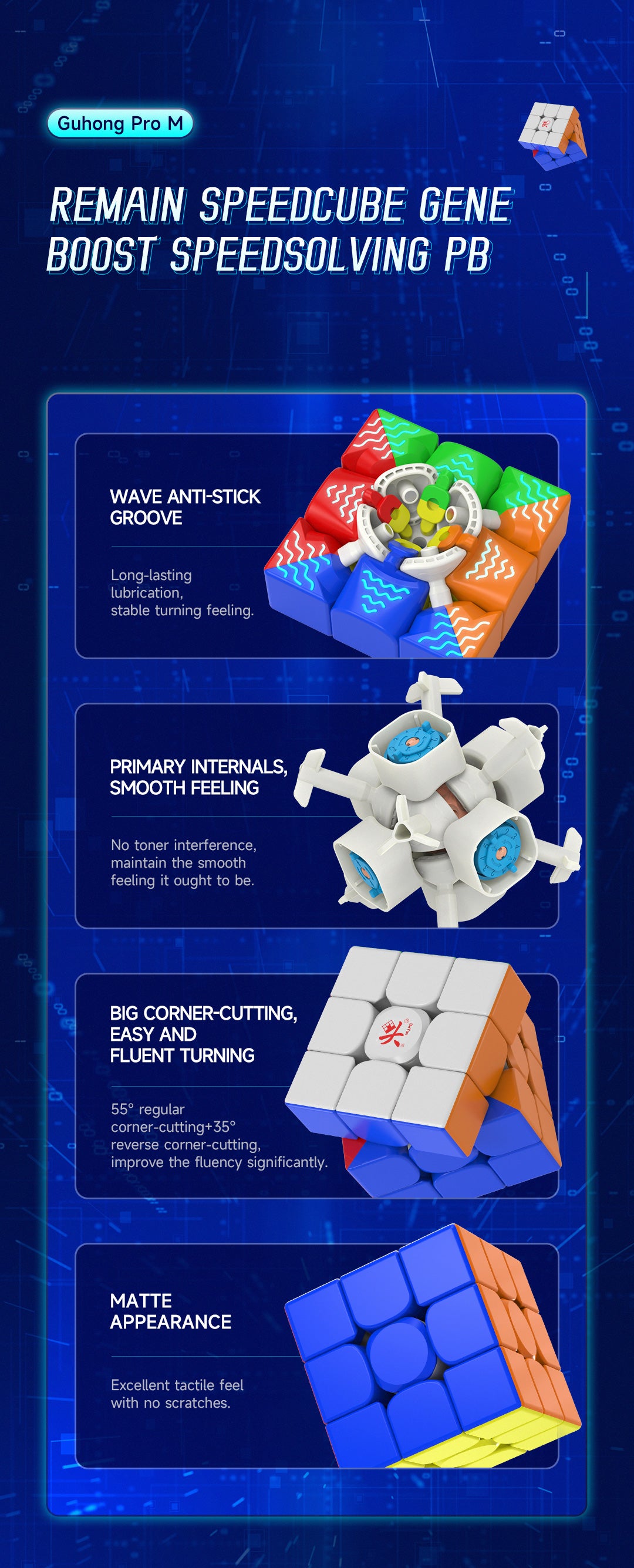 Buy DaYan GuHong Pro M MagLev 3x3 Magnetic Speed Cube | Cube Lelo