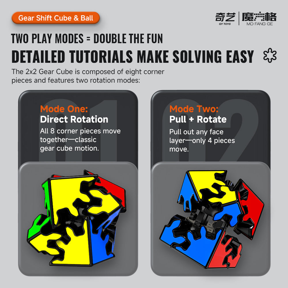 Buy QiYi 2x2 Gear Cube Speed Cube Online | Cubelelo