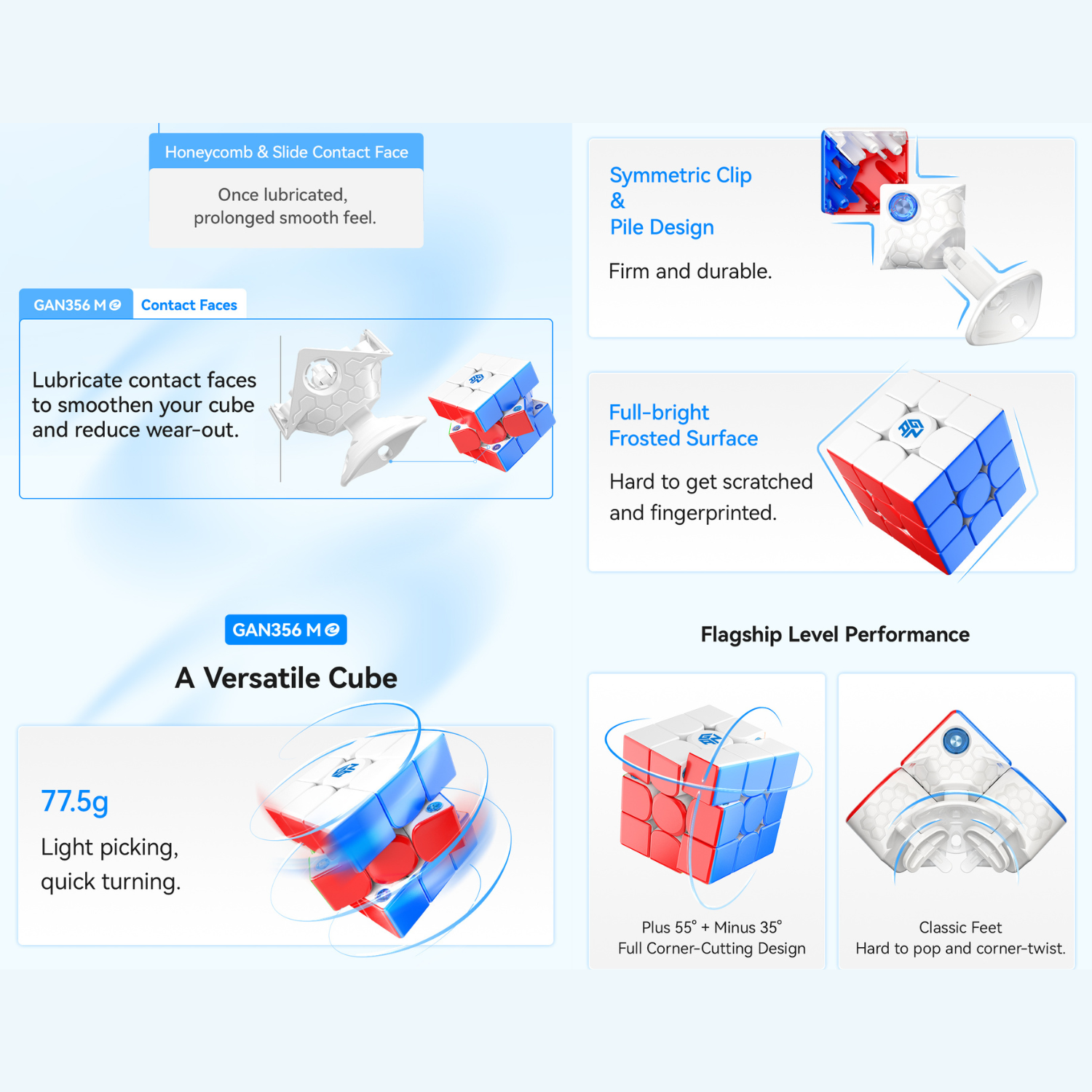 Buy GAN 356 M E v2 3x3 Frosted Speedcube | Cubelelo