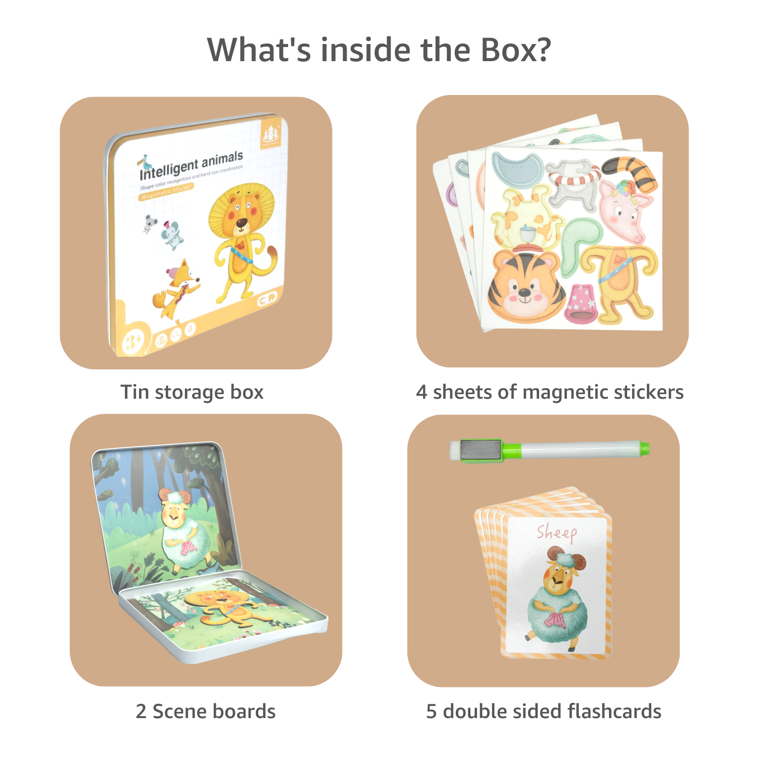 Buy Montessori Fun Magnetic Sticker Game with Tin Box | Cube Lelo