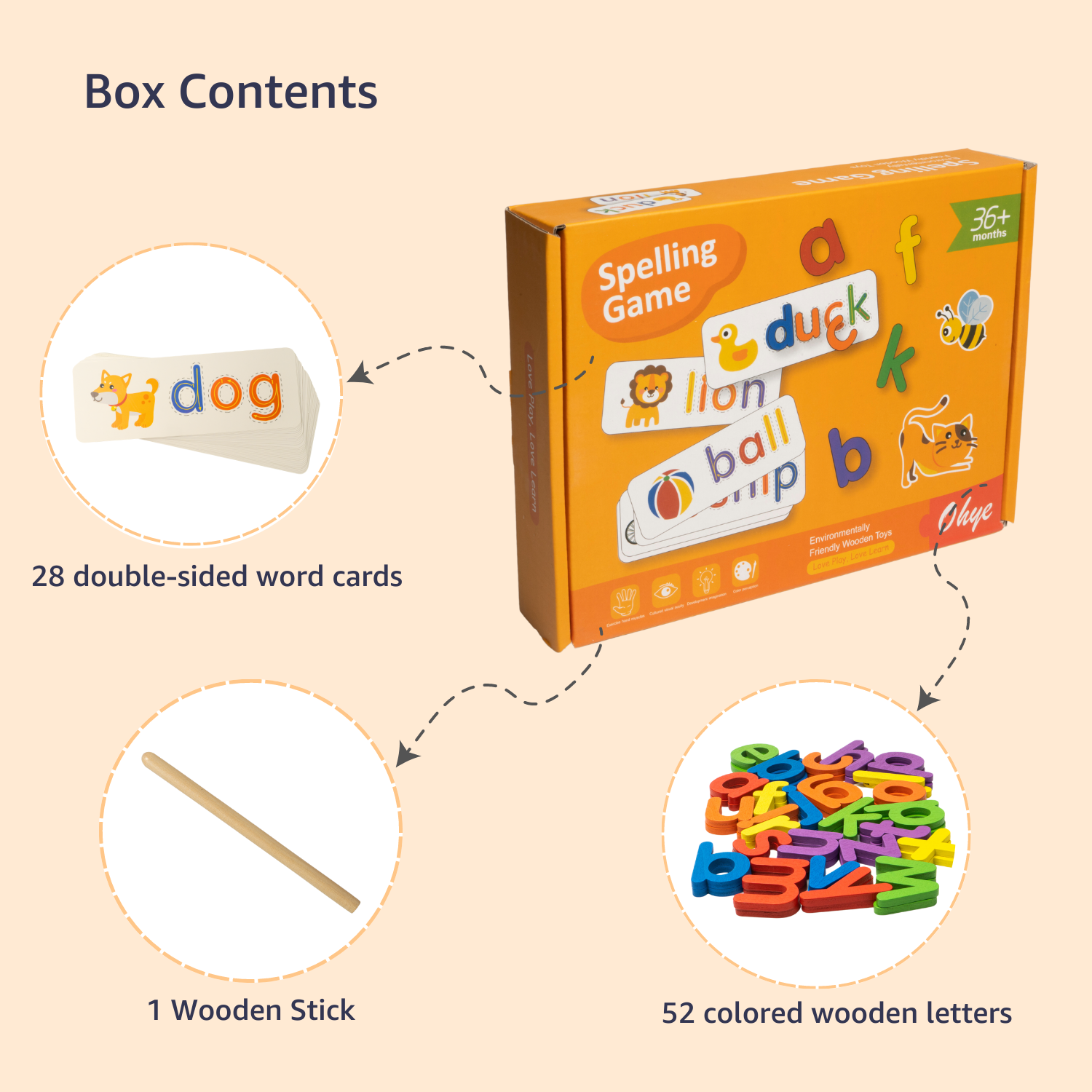 Buy Spelling Game | Learn to Spell with Wooden Alphabets & Flash Cards ...