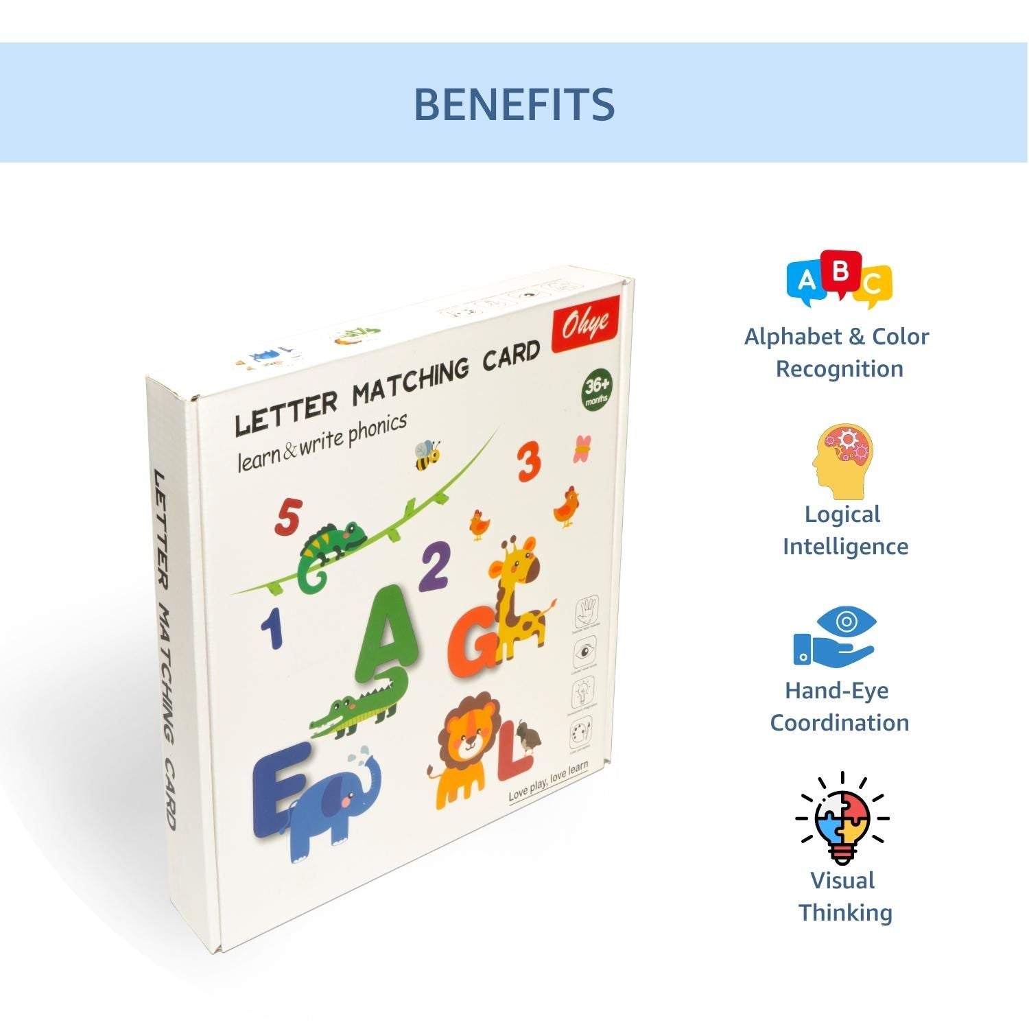 Buy Letter Matching Card Game | Learn Alphabets & Numbers | Cube Lelo