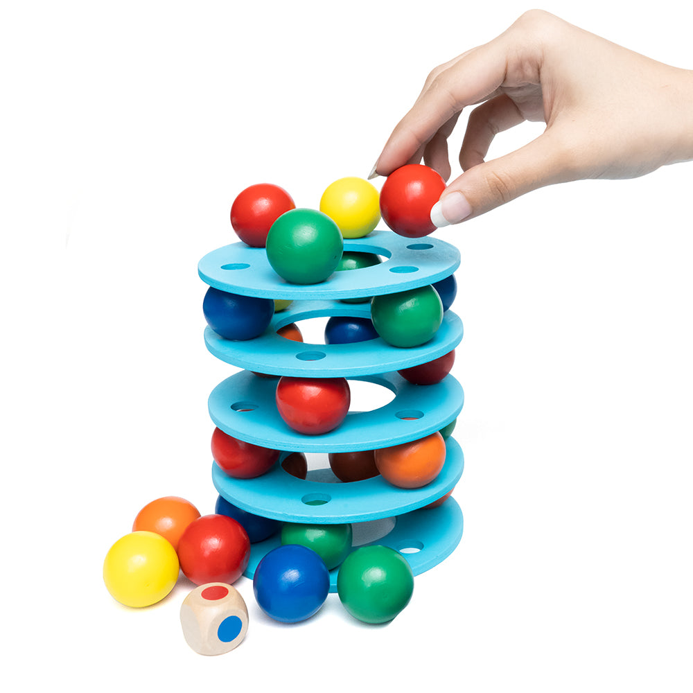Buy Rainbow Balls Tower | Balancing Stacking Tumbling Game | Cube Lelo
